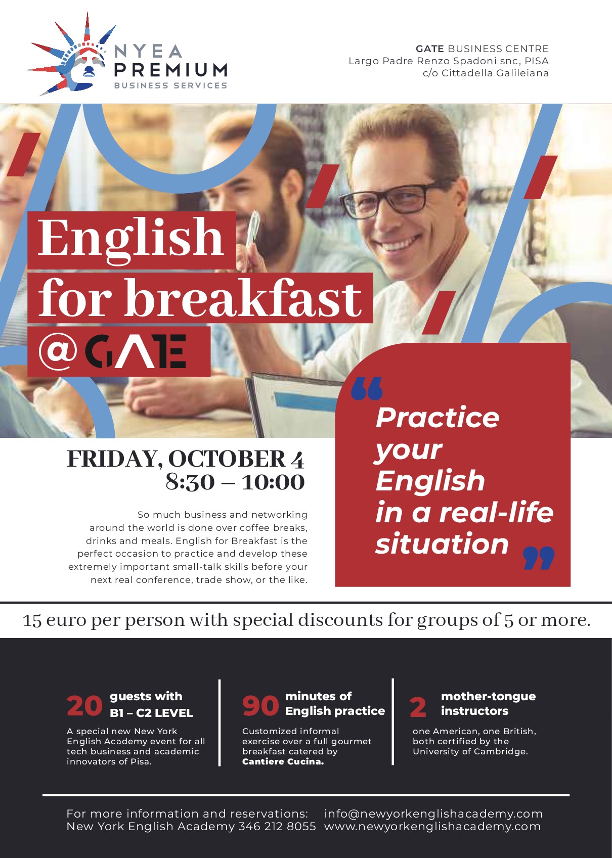 'English for Breakfast @ GATE' - NEW YORK ENGLISH ACADEMY - Corsi di ...
